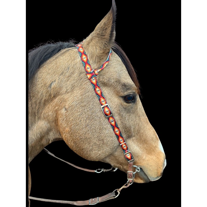Nylon One Ear Headstall: Sunset Aztec